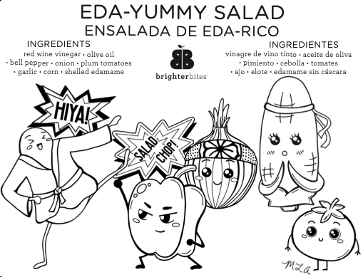 eda yummy salad coloring sheet - Brighter Bites
